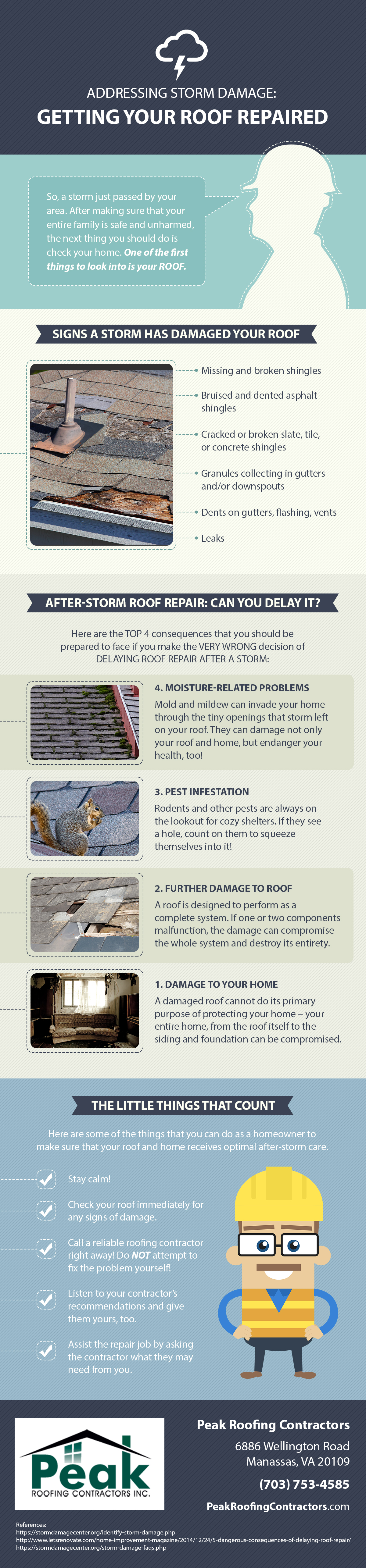 Infographics: Addressing Storm Damage Getting Your Roof Repaired