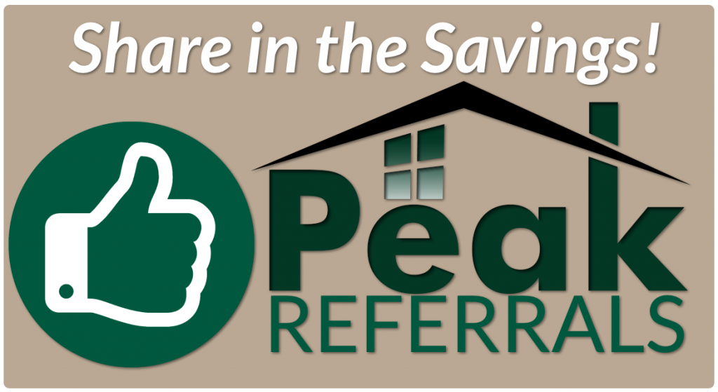 Peak Referral Program Terms - Peak Roofing Contractors